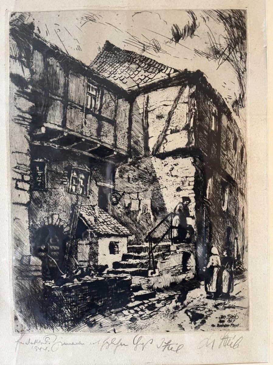 Josef Steib, Aus Beilstein, 1927, Etching for sale at Pamono