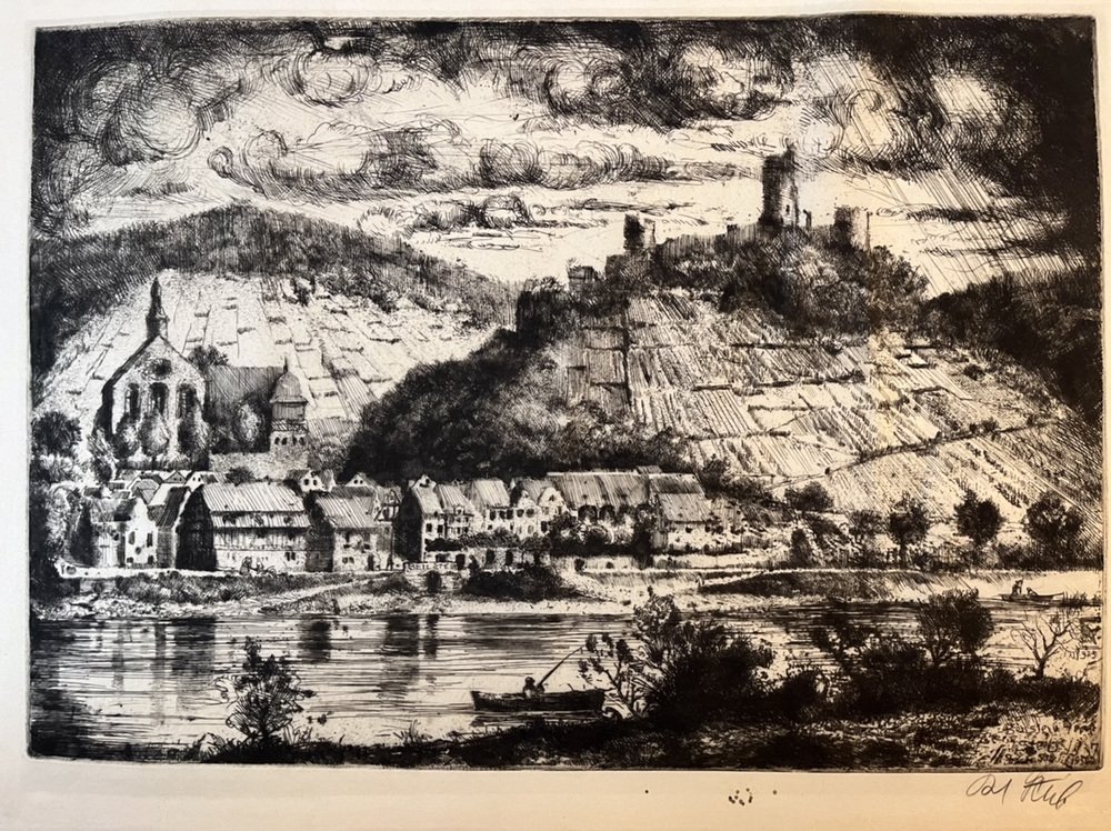 Josef Steib, Beilstein-Mosel, 1931, Etching for sale at Pamono