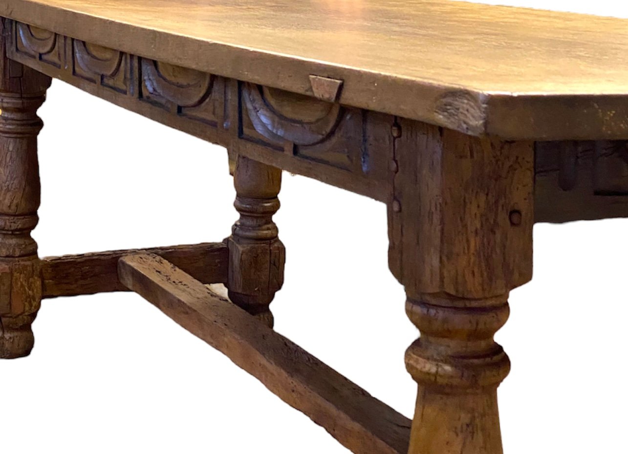 Table de Réfectoire Antique en Chêne en vente sur Pamono