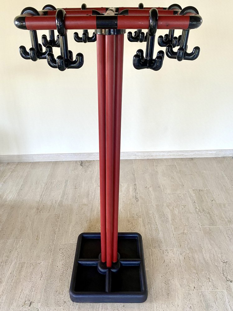 Red and Black Coat Rack, 1980s for sale at Pamono