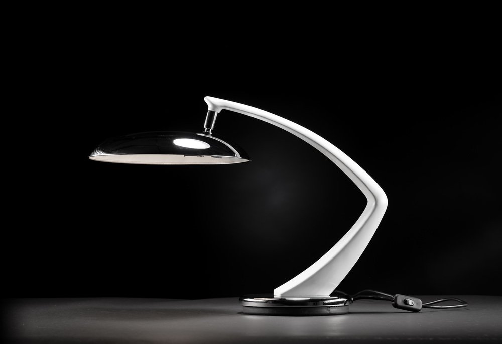 Boomerang Desk Lamp in Chrome from Chamfer, Madrid, Spain, 1960s for ...