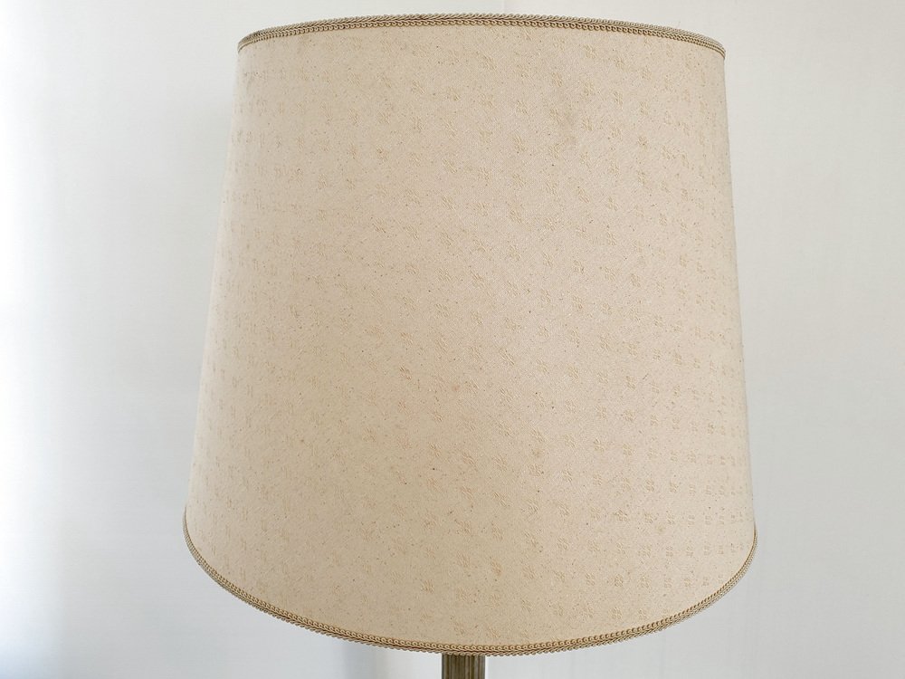 Large Ionic Silver-Plated Column Table Lamp, 1970s for sale at Pamono