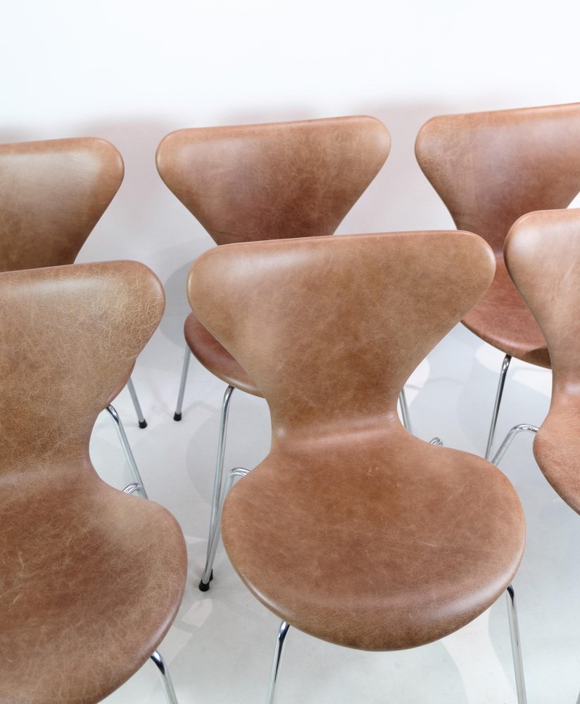Series Seven Model 3107 Chairs by Arne Jacobsen for Fritz Hansen, Set ...