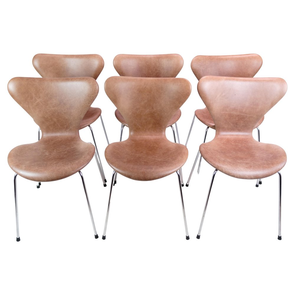 Series Seven Model 3107 Chairs by Arne Jacobsen for Fritz Hansen, Set ...