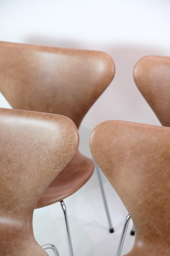 Series Seven Model 3107 Chairs by Arne Jacobsen for Fritz Hansen, Set ...