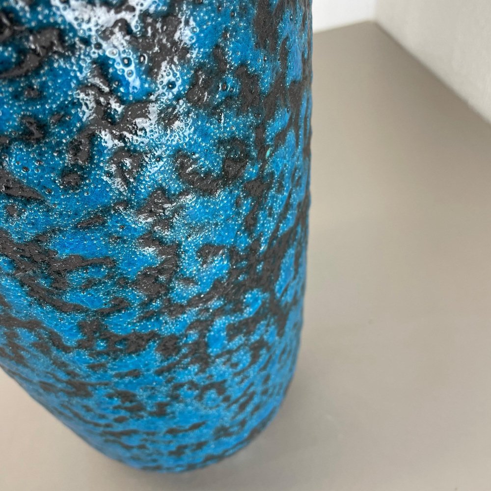 Fat Lava Blue Floor Vase from Scheurich, Germany Wgp, 1970s for sale at ...