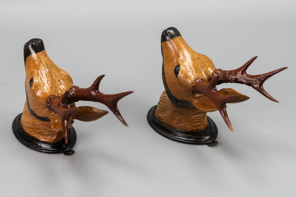 Carved Roe Deer Heads Wall Mounts, Germany, 1930s, Set of 2 for sale at ...