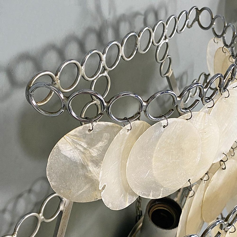 Mid-Century Swiss Metal & Glass Fun Wall Lamps attributed to Verner ...