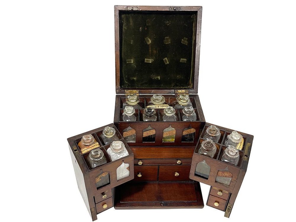 19th Century English Medicine Chest by Clay & Abraham, Liverpool for ...