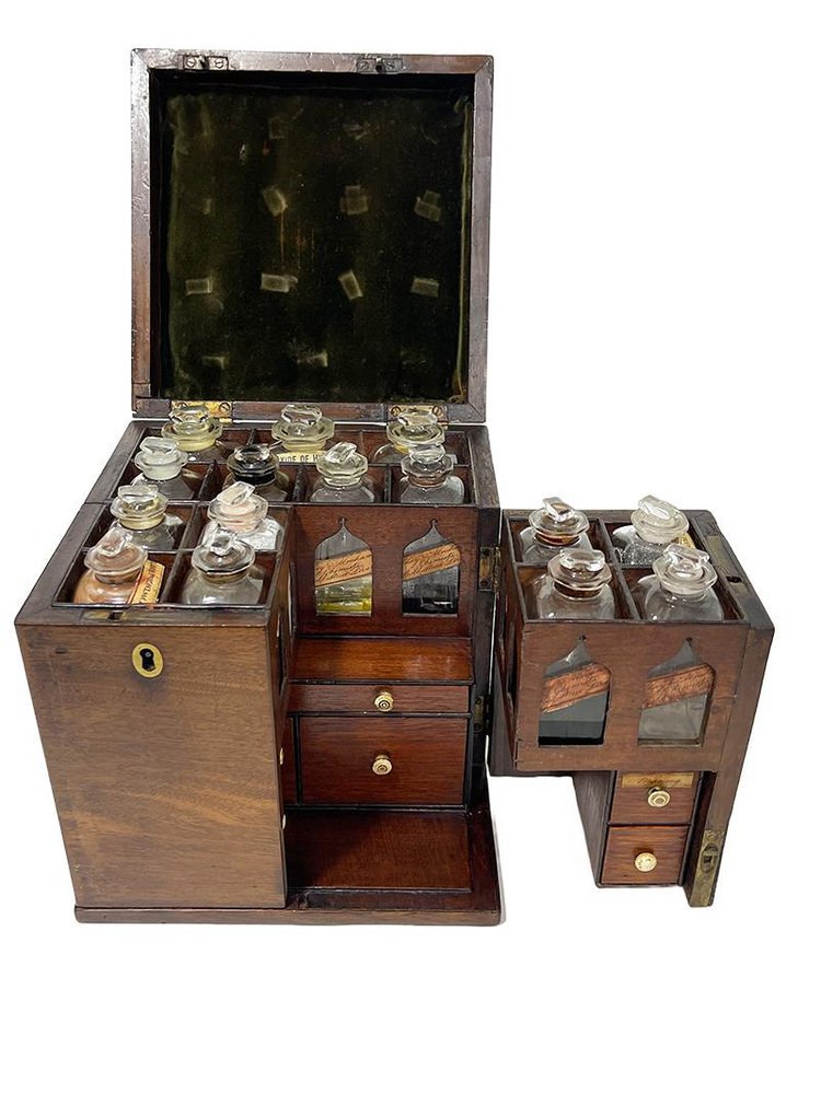 19th Century English Medicine Chest by Clay & Abraham, Liverpool for ...