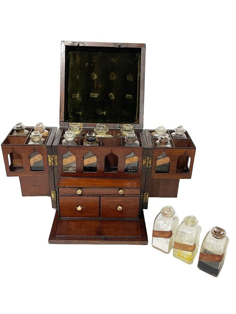 19th Century English Medicine Chest by Clay & Abraham, Liverpool for ...