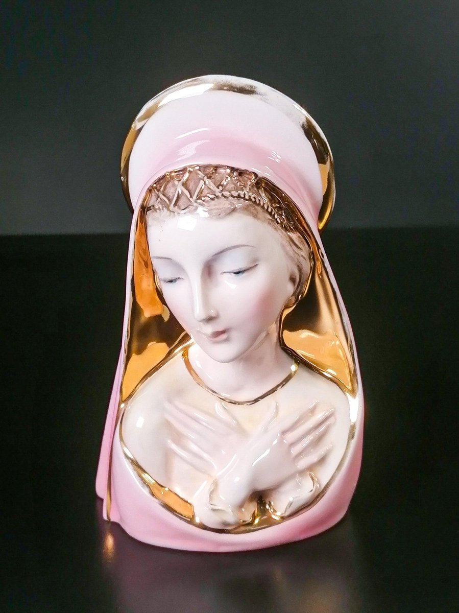 Ceramic Madonna Sculpture by E. Fontanini for sale at Pamono