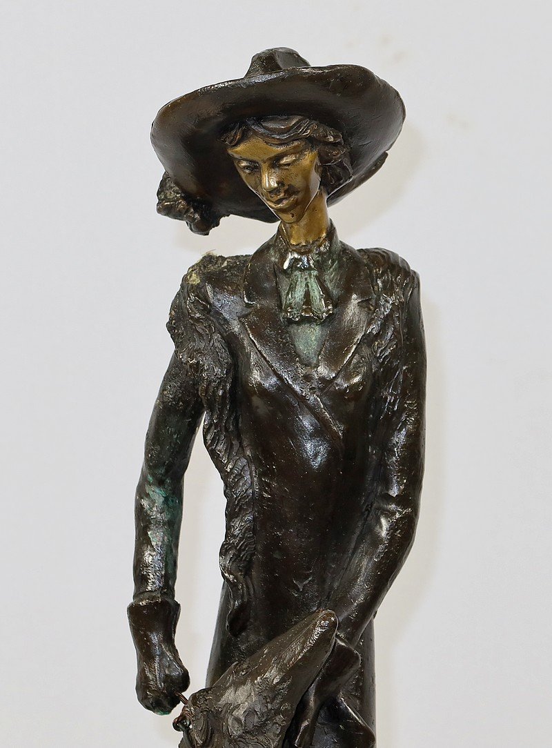The Lady with the Greyhound Bronze after D. Chiparus, 20th Century for ...