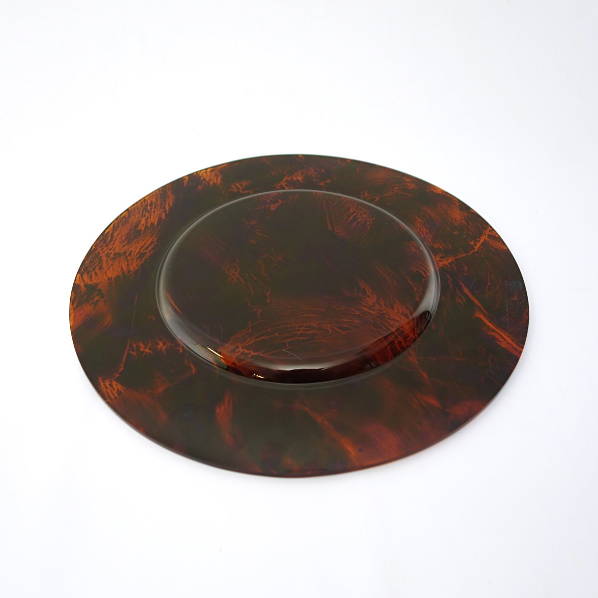 Octagonal Faux Tortoiseshell Tray with Round Plates attributed to Dior ...