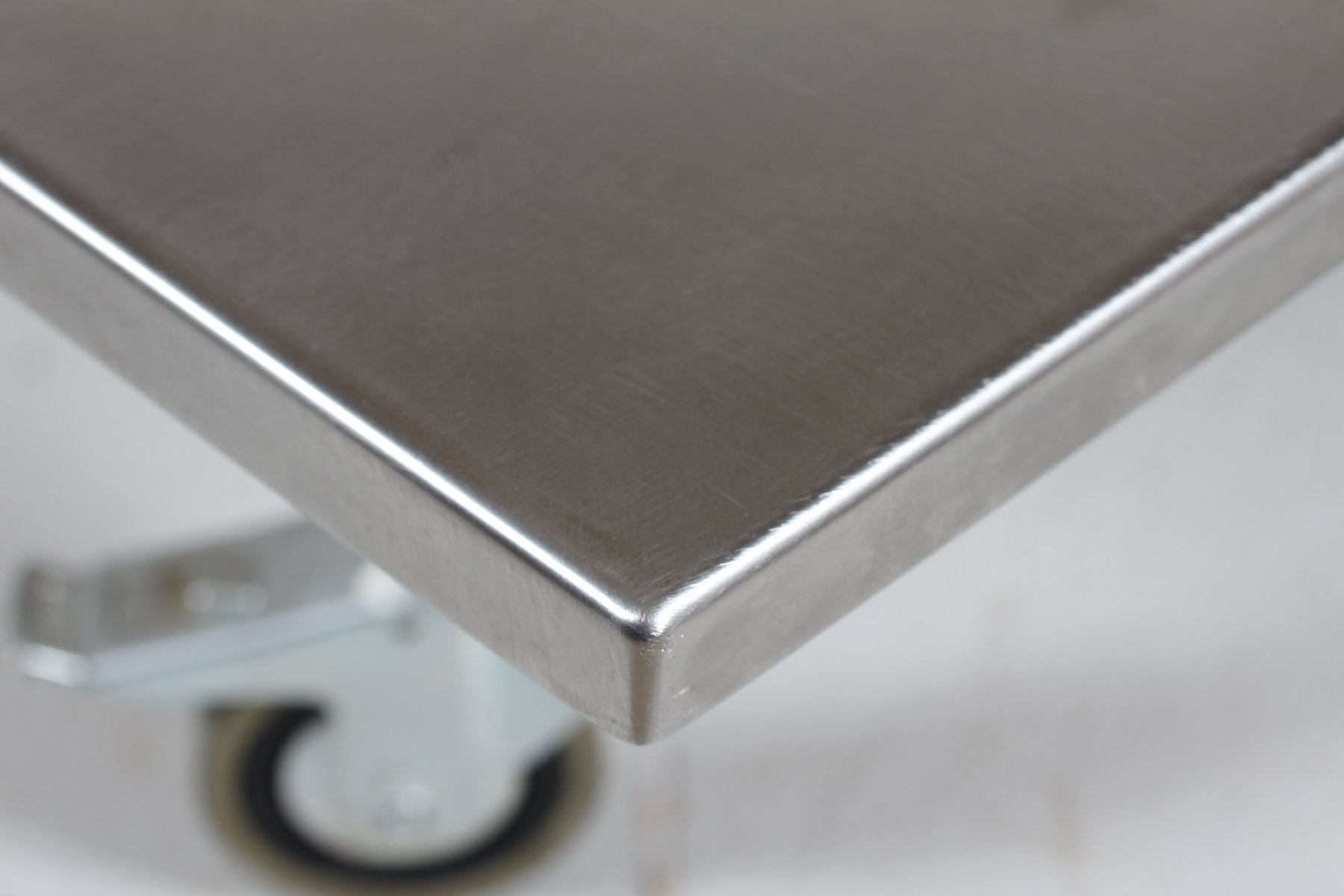 Danish Modern Custom Made Square Steel Coffee Table on Wheels, 1980s ...