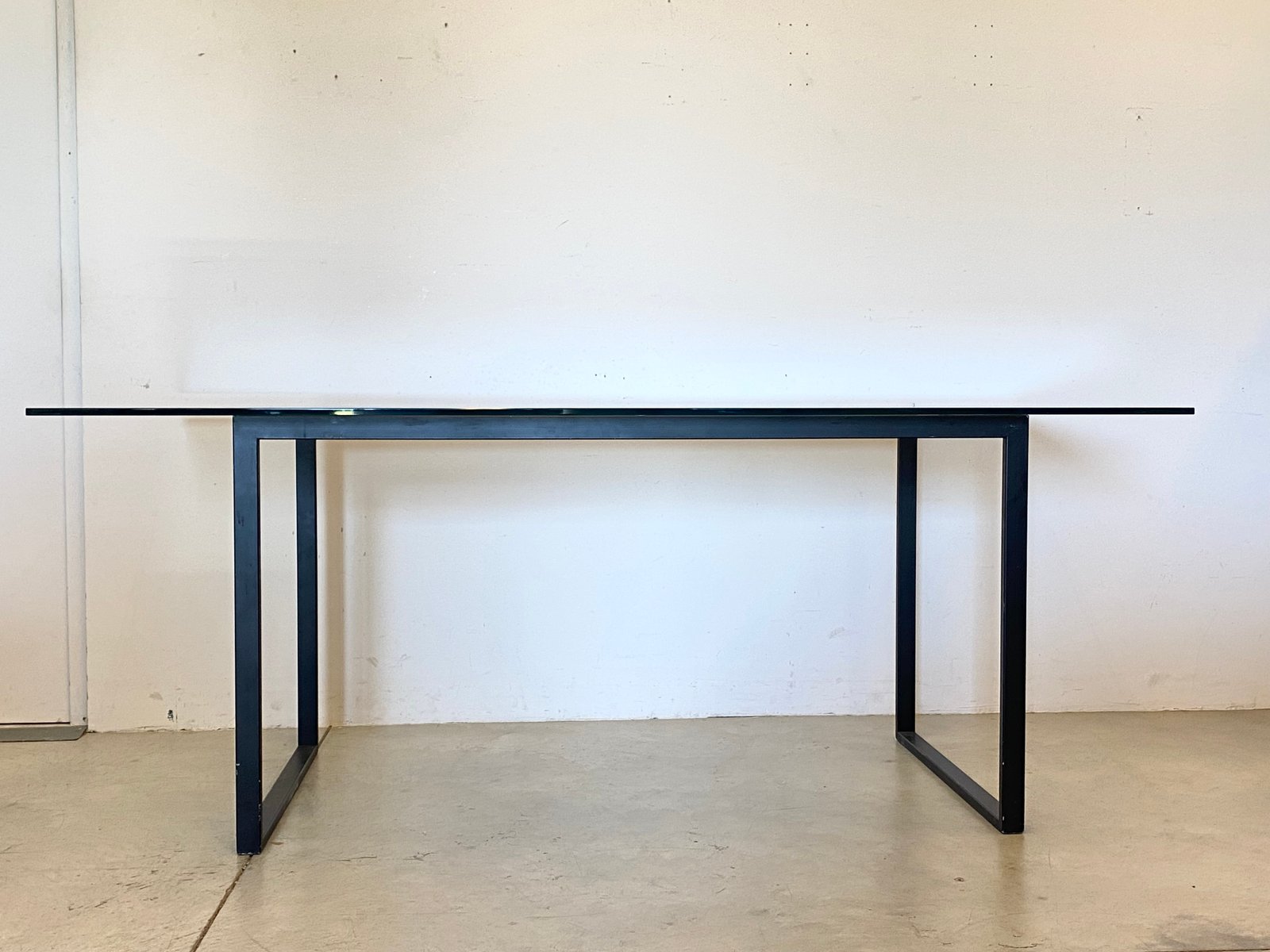 Iron and Glass Dining Table, 1990s for sale at Pamono