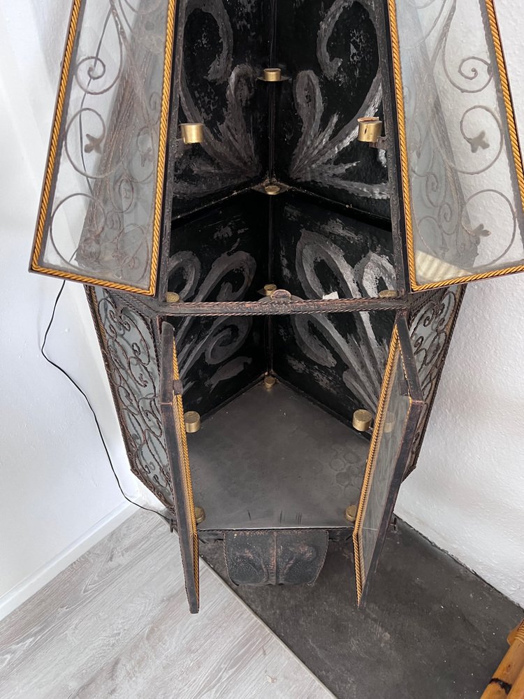 Vintage Corner Unit in Wrought Iron, 1950s for sale at Pamono