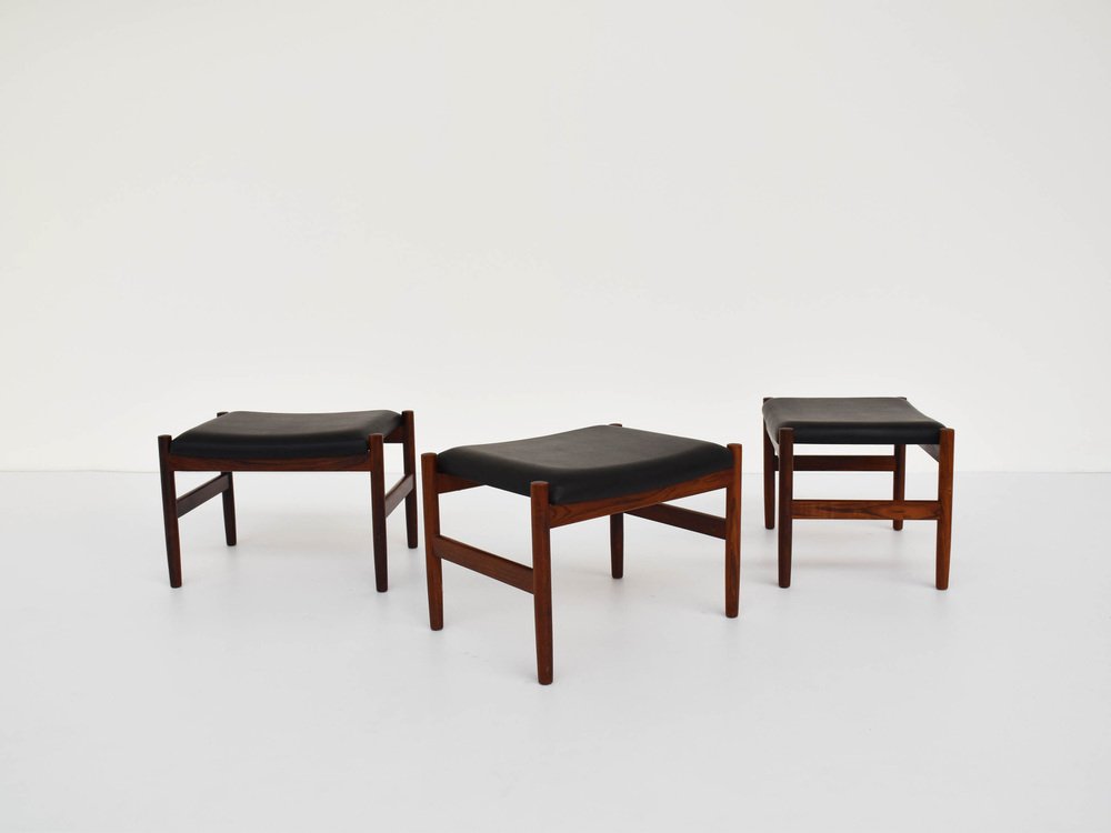 Danish Rosewood Stools, Denmark, 1967, Set of 3 for sale at Pamono