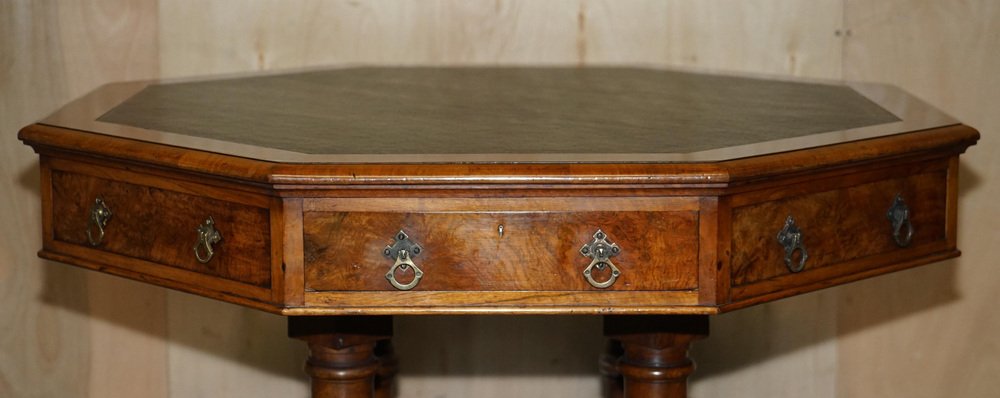 Gothic Revival Pollard Centre Library Table in Oak, 1840s for sale at ...