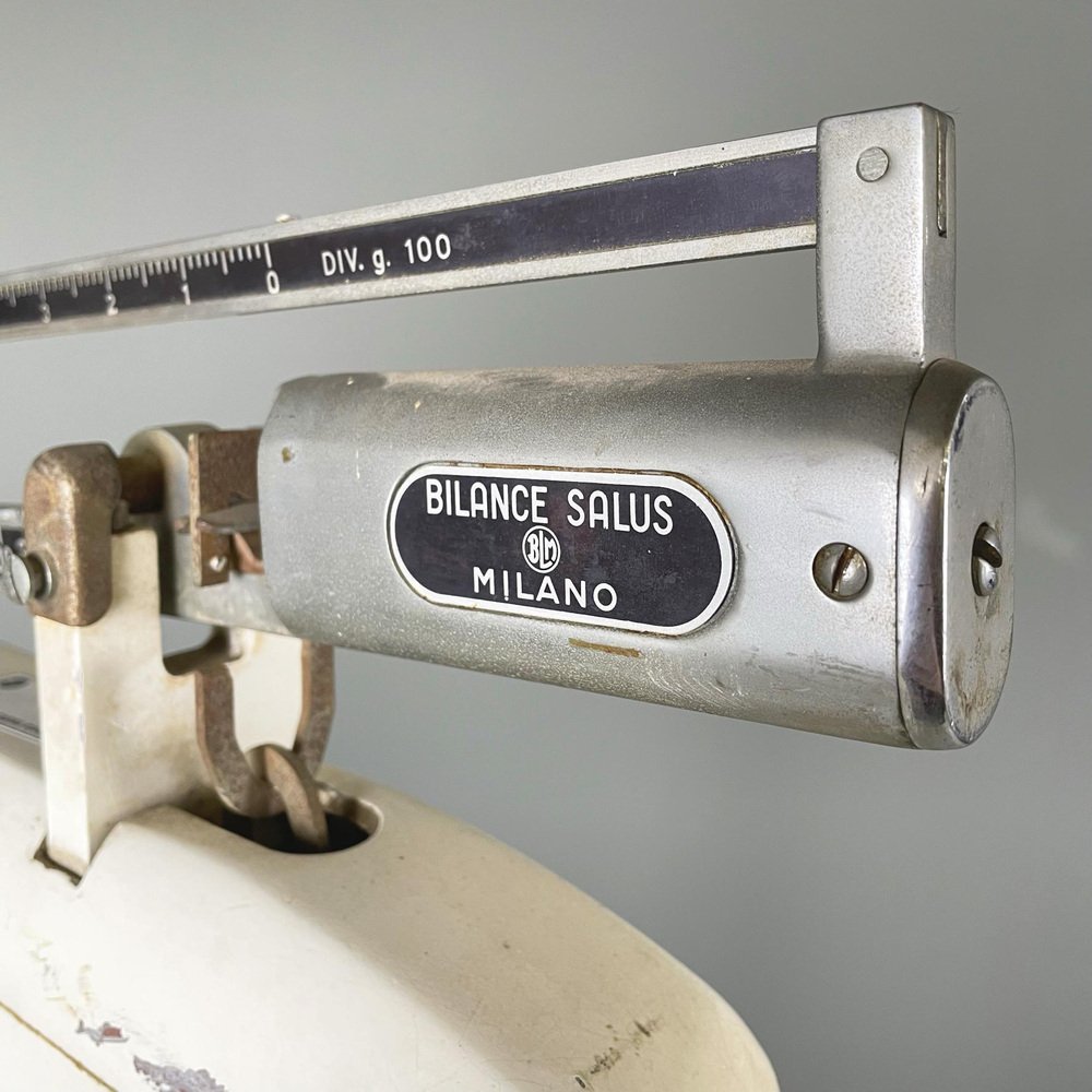 Italian White Metal Vertical Medical Scale from Salus, 1960s for sale ...