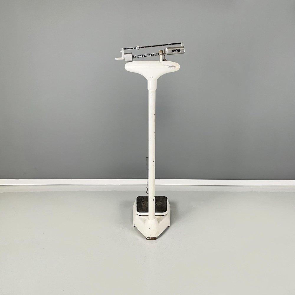 Italian White Metal Vertical Medical Scale from Salus, 1960s for sale ...
