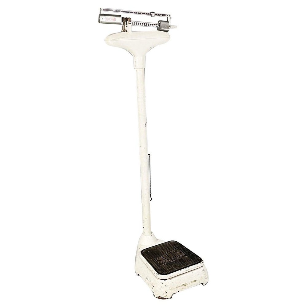Italian White Metal Vertical Medical Scale from Salus, 1960s for sale ...