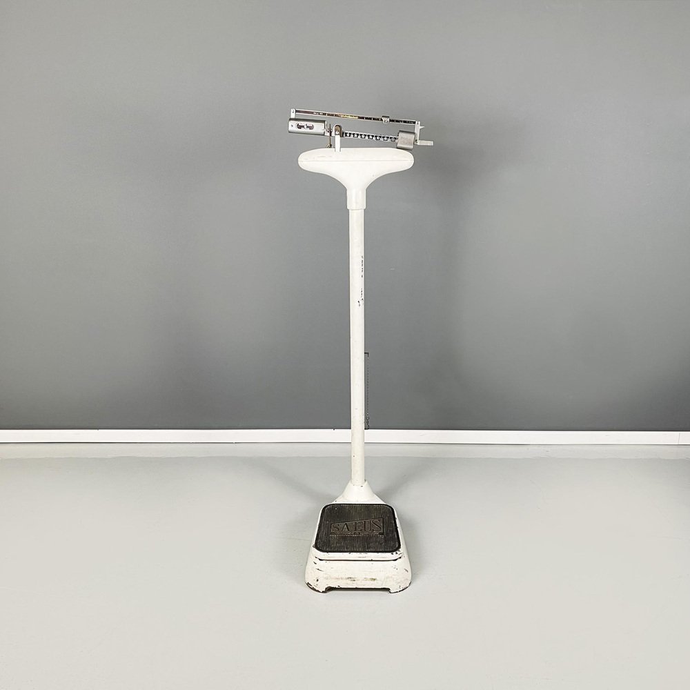 Italian White Metal Vertical Medical Scale from Salus, 1960s for sale ...