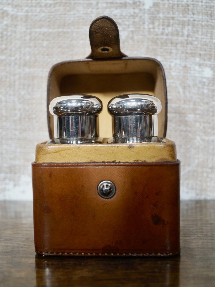 Antique Travel Cologne Bottle Case, 1920s for sale at Pamono