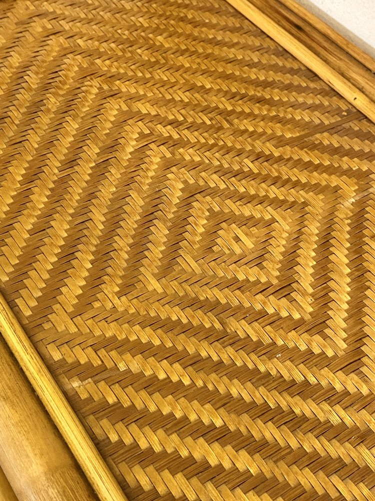 Regal aus Korbgeflecht und Bambus, 1970er bei Pamono kaufen