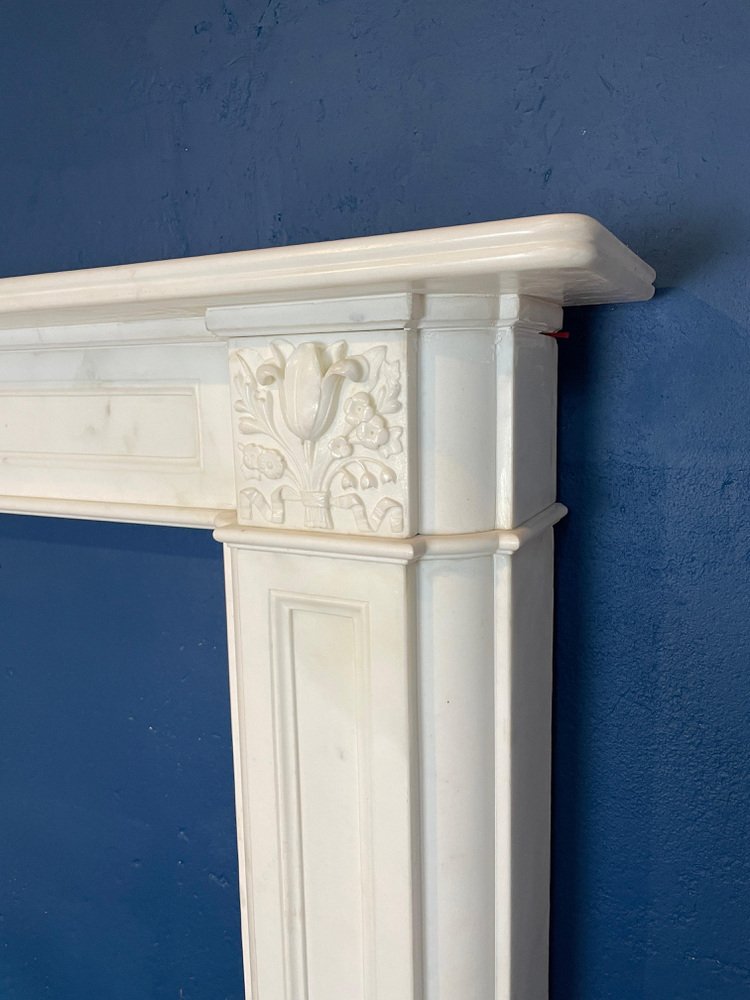 Weißer Marmor Kaminsims von English Regency, 1820er bei Pamono kaufen
