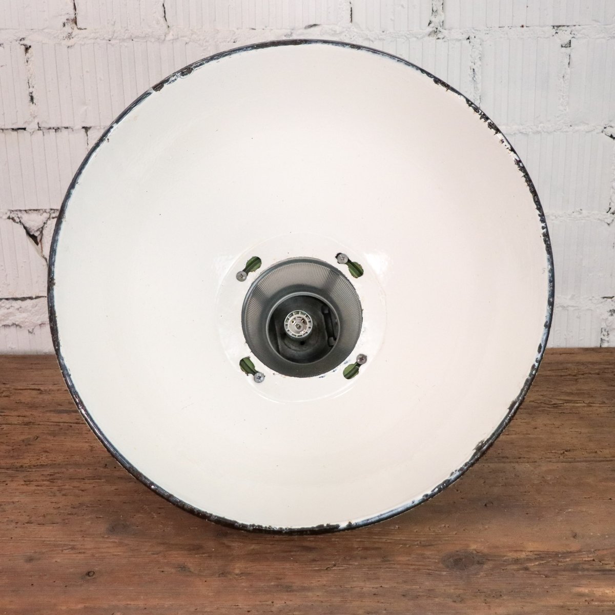 Large Industrial Green Ceiling Light, 1960s for sale at Pamono