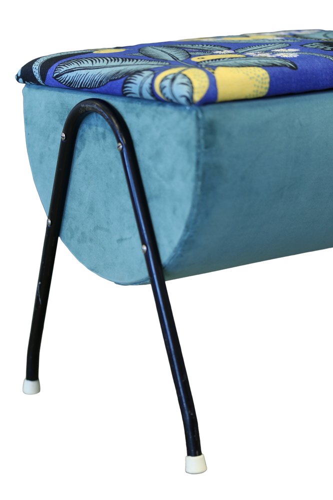 Sewing Stool with Linen Fabric by Josef Frank for Svenskt Tenn, 1950s ...