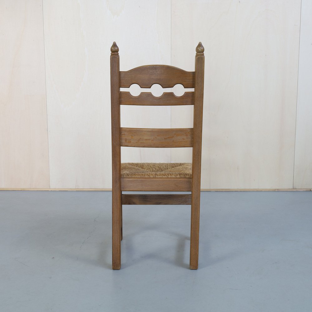 Vintage Brutalist Dining Chairs by De Puydt, 1970s, Set of 6 for sale ...