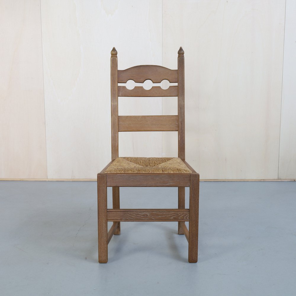 Vintage Brutalist Dining Chairs by De Puydt, 1970s, Set of 6 for sale ...