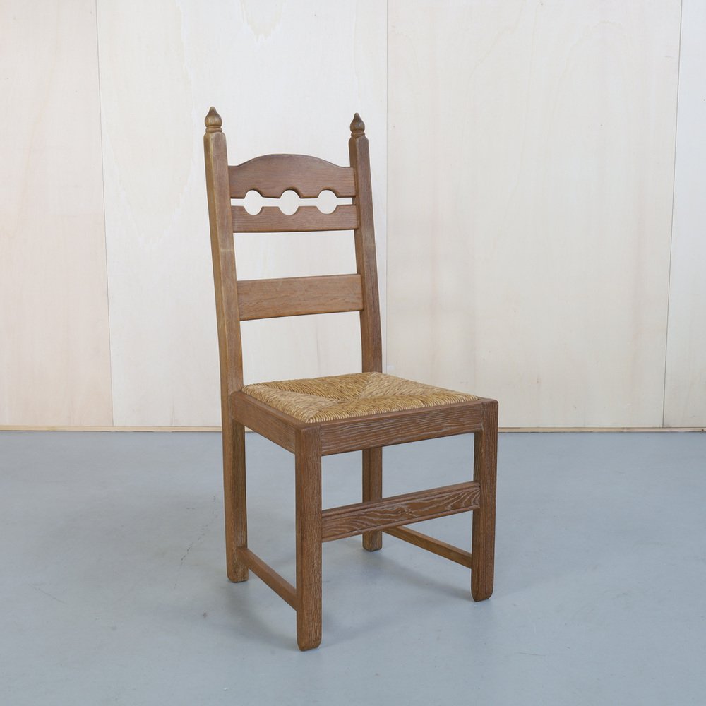 Vintage Brutalist Dining Chairs by De Puydt, 1970s, Set of 6 for sale ...