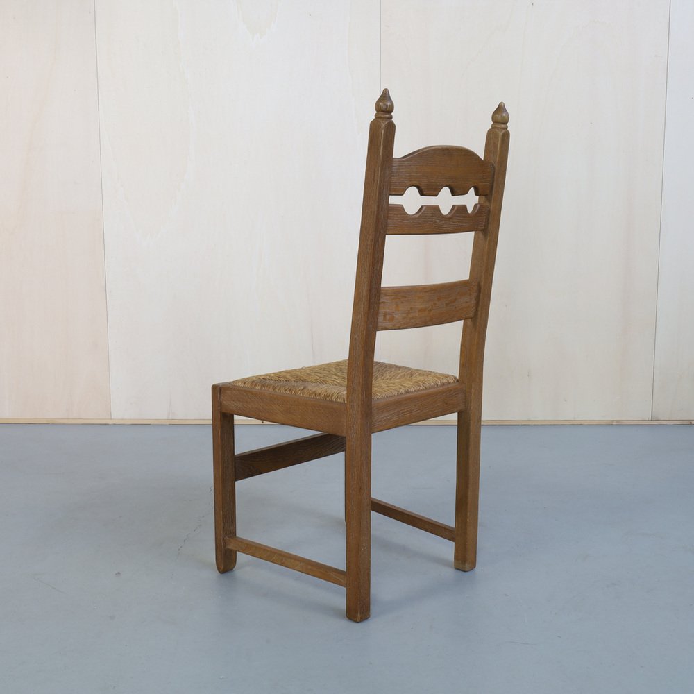 Vintage Brutalist Dining Chairs by De Puydt, 1970s, Set of 6 for sale ...