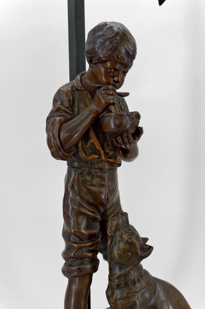 Art Nouveau The Good Soup Lamp by Victor Rousseau, 1900s for sale at Pamono