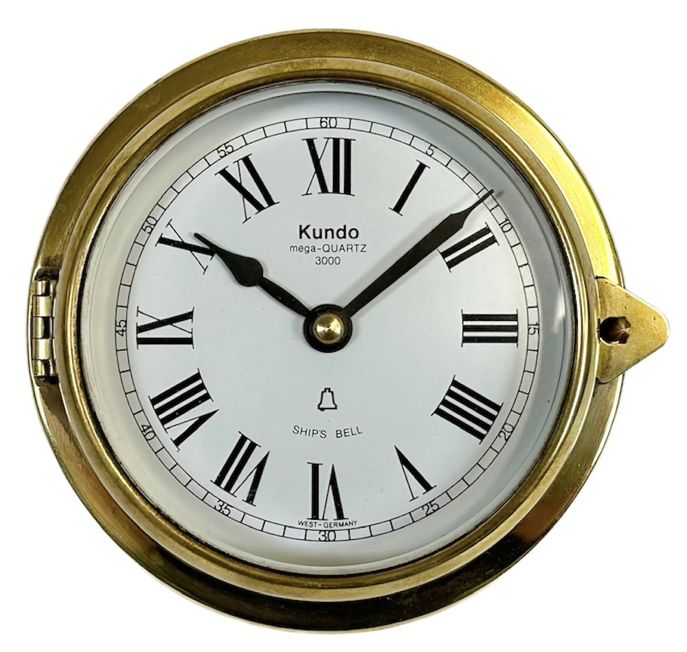 Horloge de Navire Vintage en Laiton de Kundo, Allemagne, 1970s en vente sur Pamono