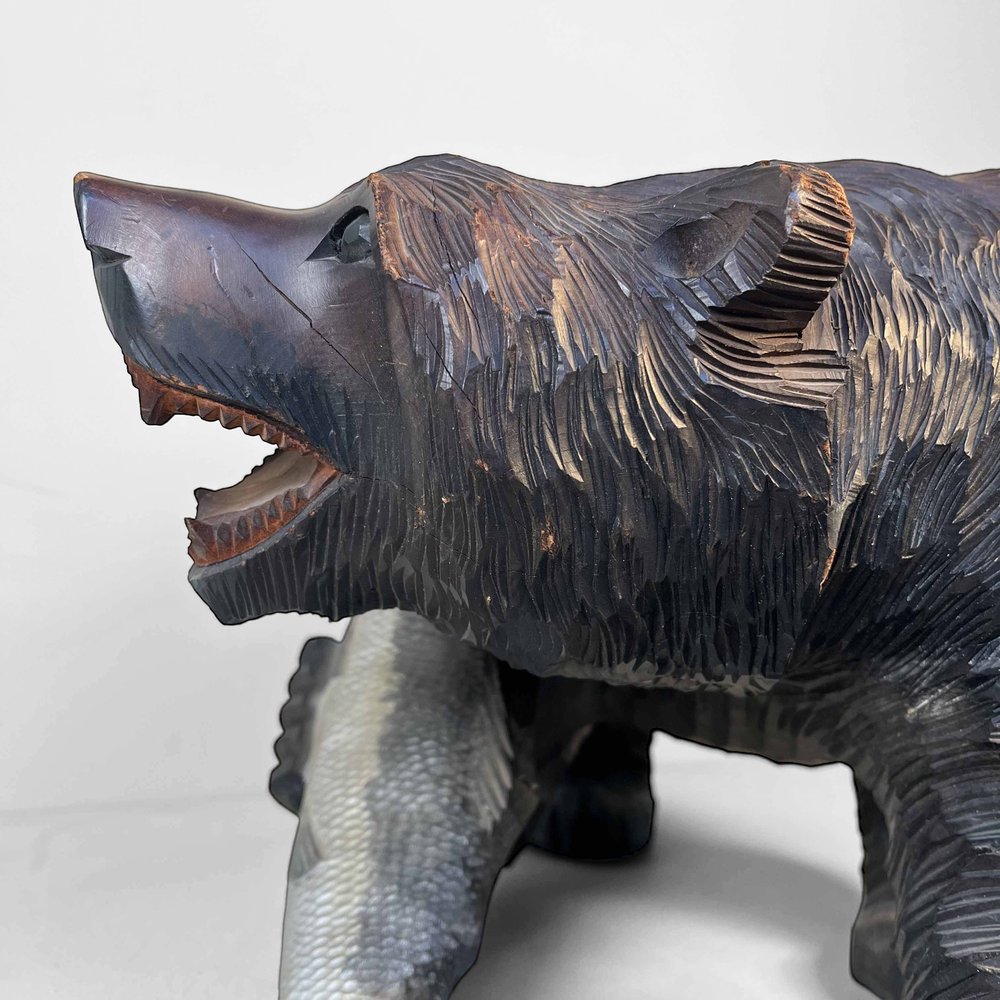 Wooden Hokkaido Kibori Kuma Bear, Japan, 1920s for sale at Pamono