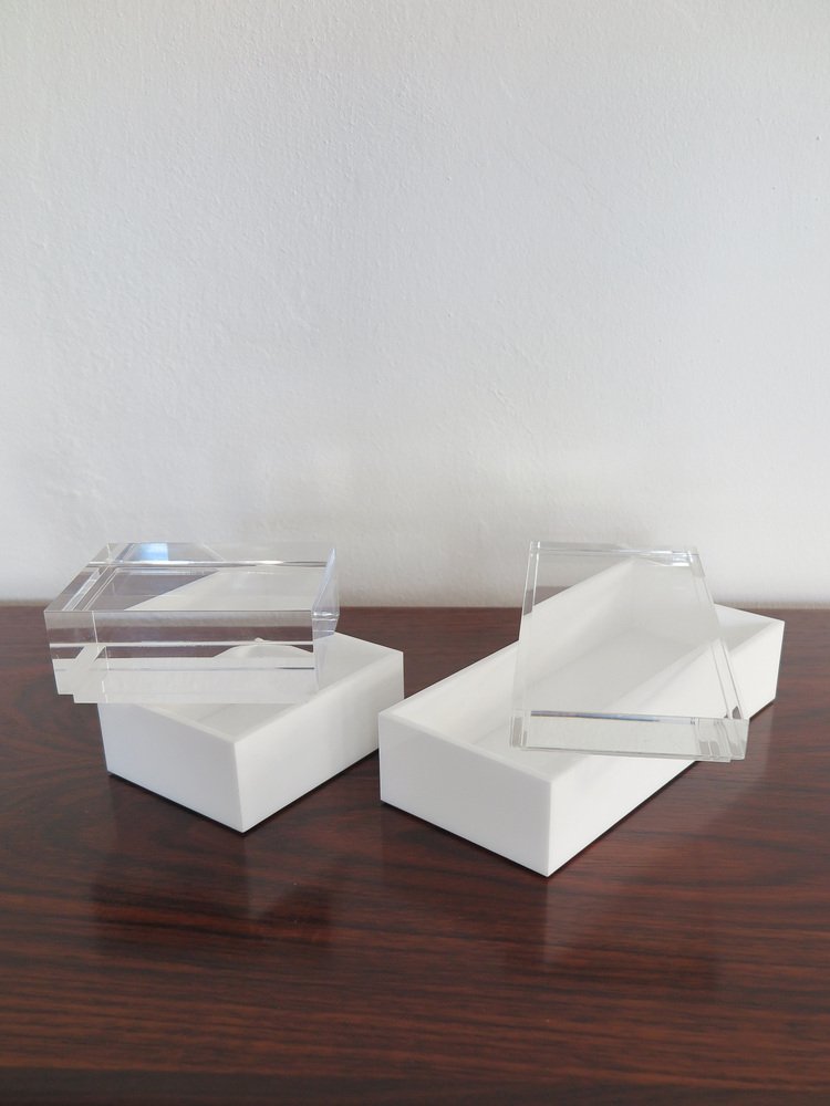 Acrylic Glass Boxes by Alessandro Albrizzi, 1990s, Set of 2 for sale at ...