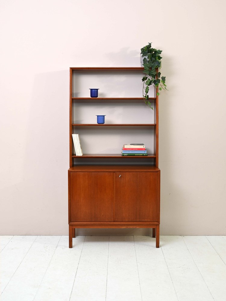 Scandinavian Library with Container Compartment, 1960s for sale at Pamono