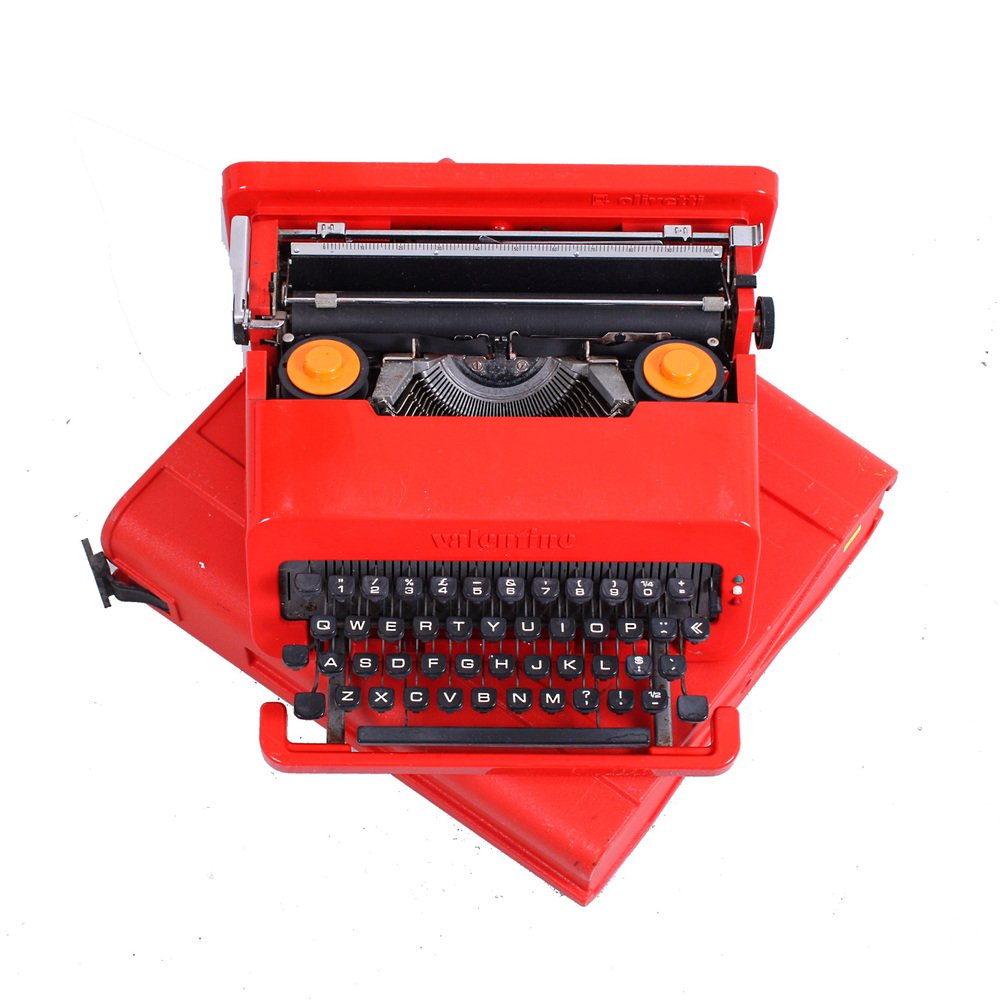 Valentine Red Typewriter by Ettore Sottsass for Olivetti, 1960s for ...