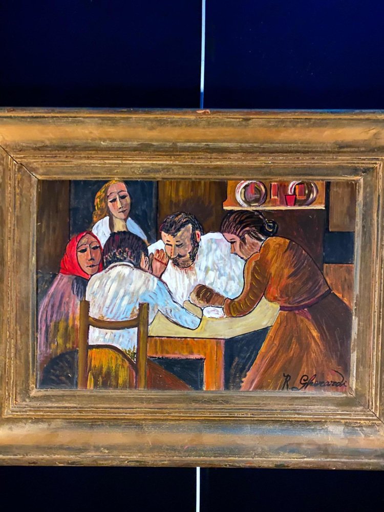 Roberto Gherardi, The Family, 1980s, Oil for sale at Pamono