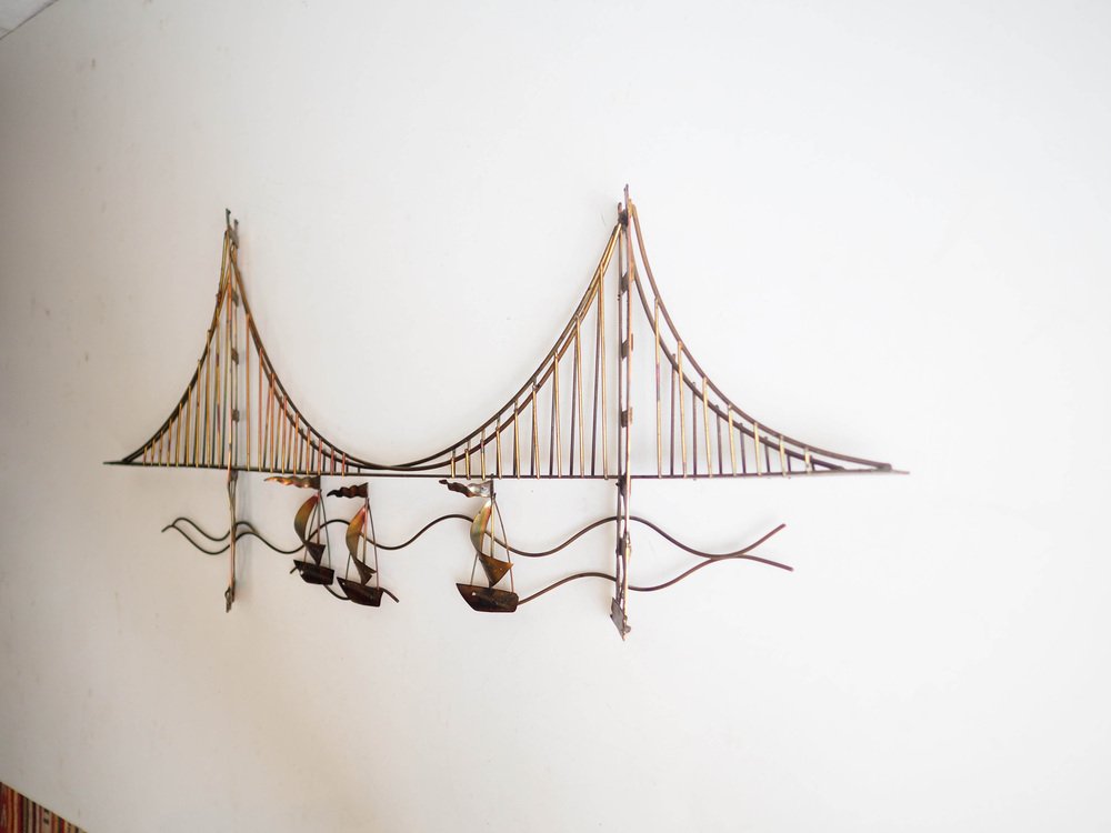 Golden Gate Bridge Patinated Copper Wall Decoration, 1970s for sale at ...