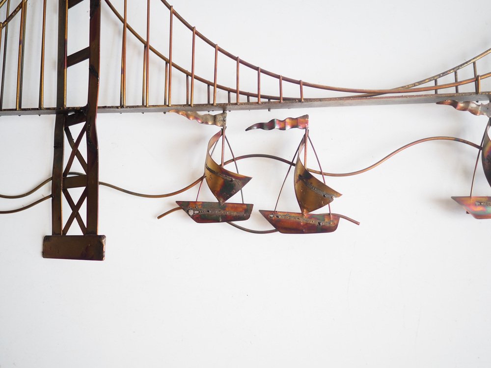 Golden Gate Bridge Patinated Copper Wall Decoration, 1970s for sale at ...
