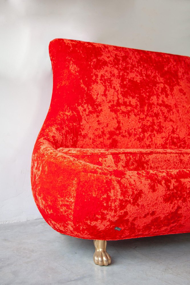 Vintage Bretz Iconic Red Loveseat Sofa, Germany, 1995 for sale at Pamono