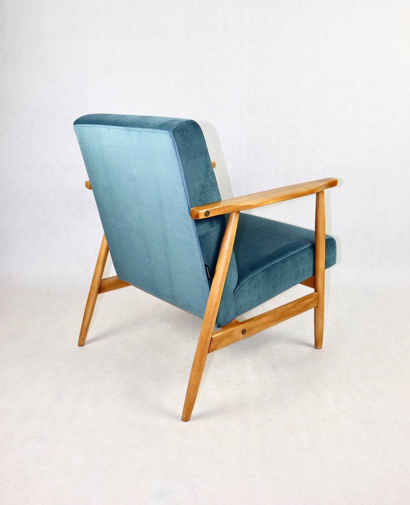 Vintage Easy Chair in Light Blue Marine, 1970s for sale at Pamono