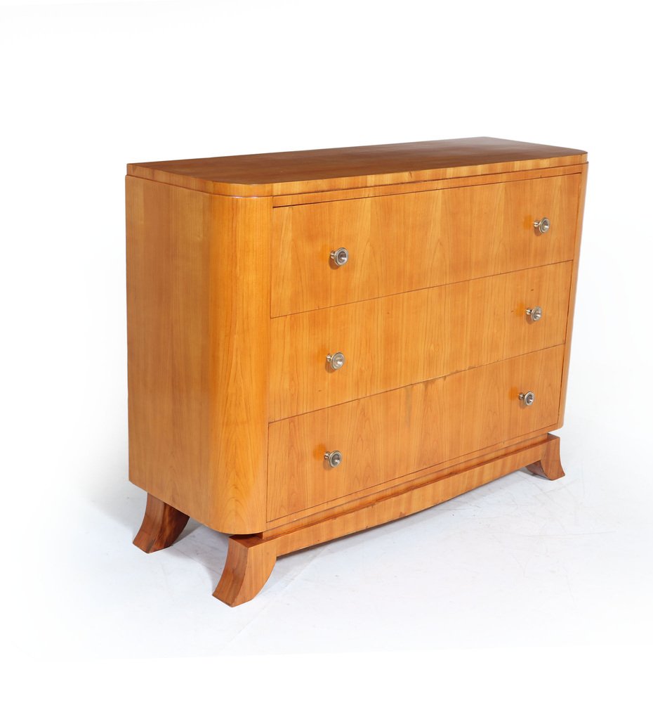Art Deco Kommode aus Kirschholz, 1940er bei Pamono kaufen