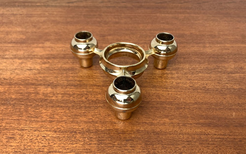Vintage Metal Modular Atomic Stacking Candle Holder from Quist, 1970s ...