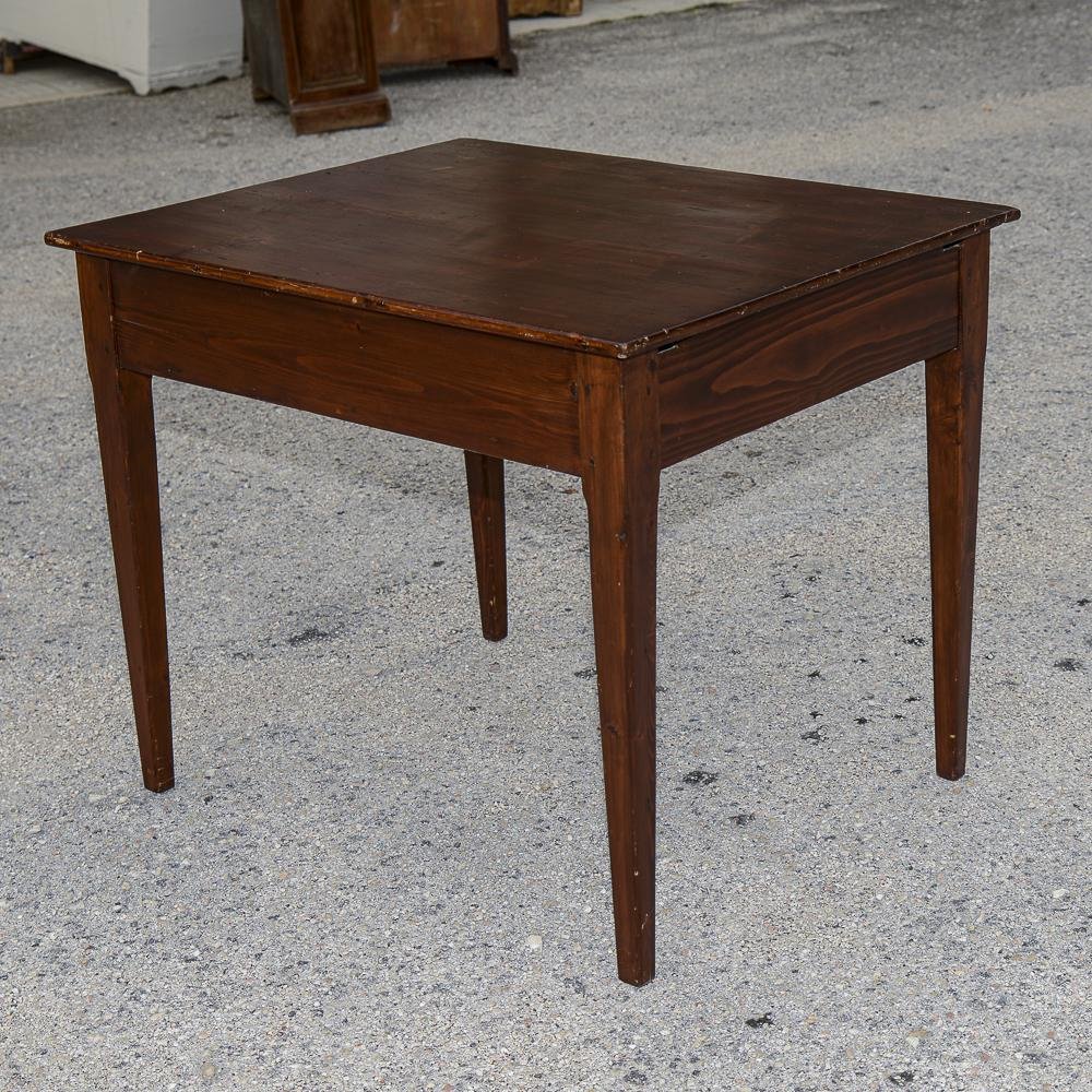 Fir Dining Table with Drawer, 1800s for sale at Pamono